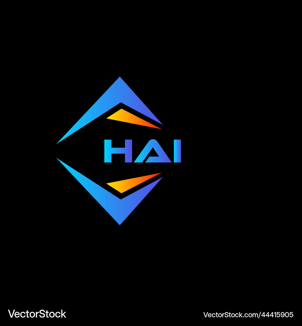 Hai abstract technology logo design on black Vector Image