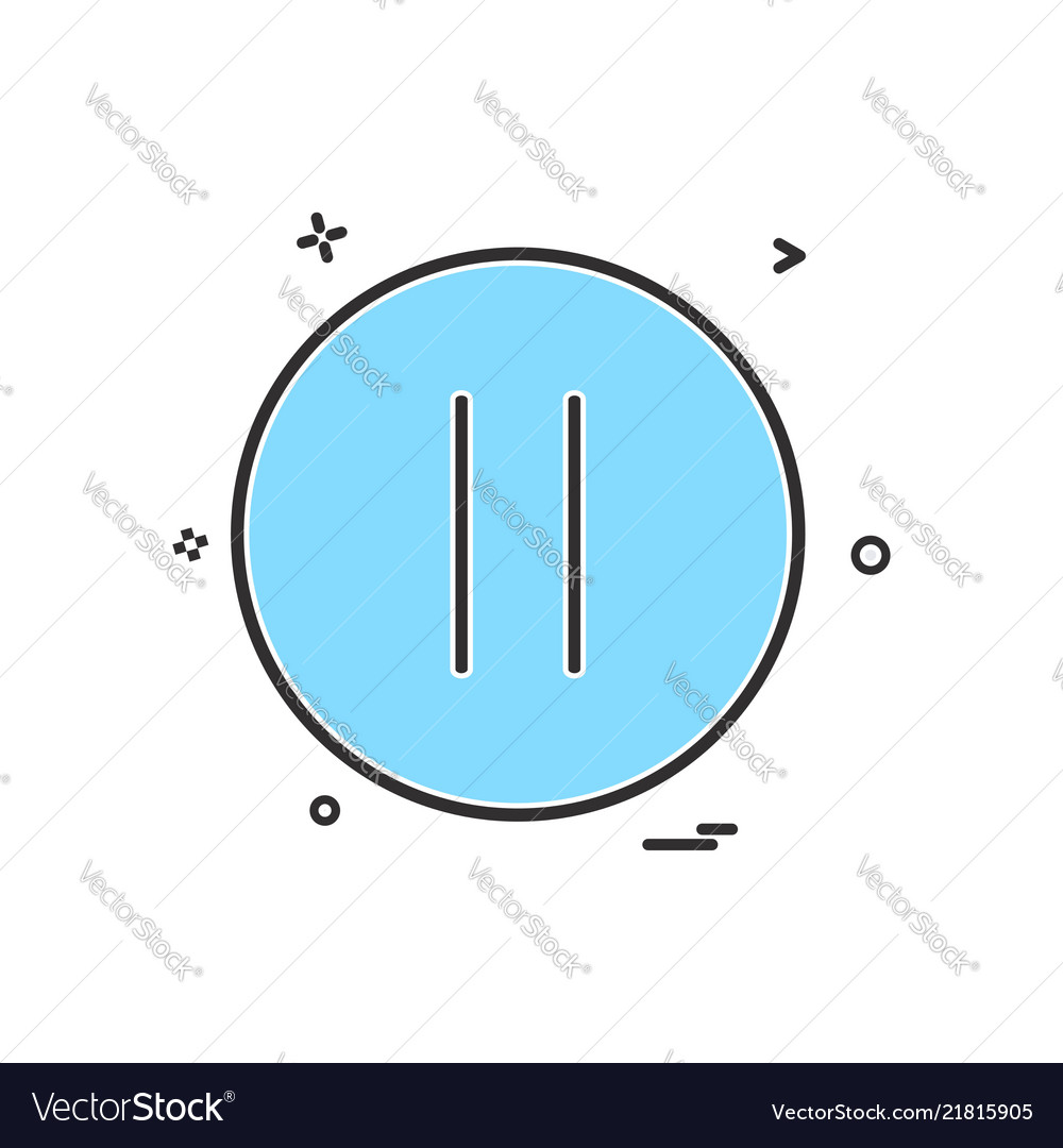Pause icon design Royalty Free Vector Image - VectorStock