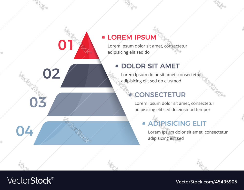 Pyramid infographics Royalty Free Vector Image