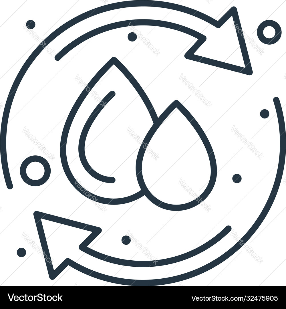 Reuse water icon isolated on white background Vector Image