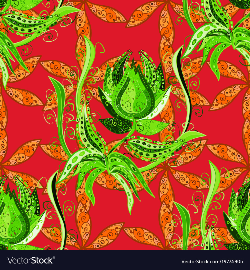 Seamless floral pattern in colour spring theme Vector Image