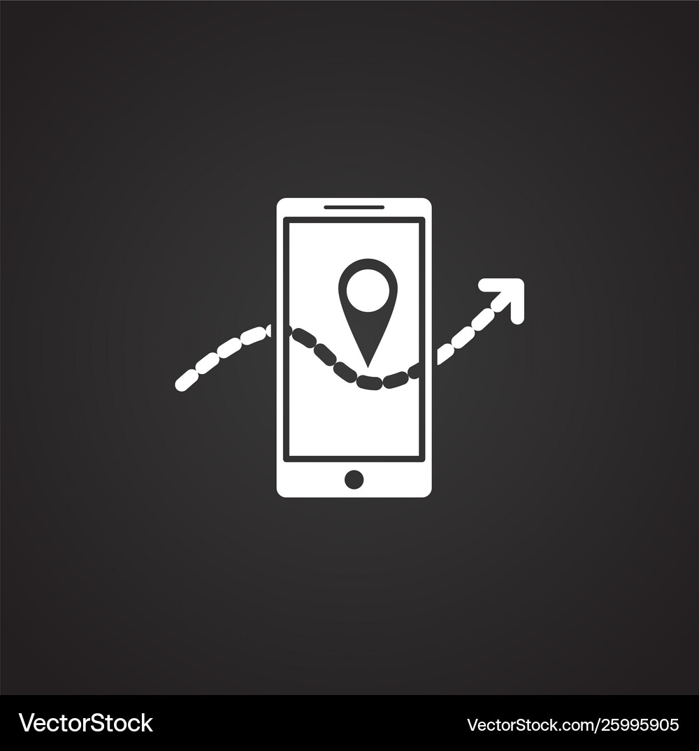Smartphone related icon on background for graphic Vector Image