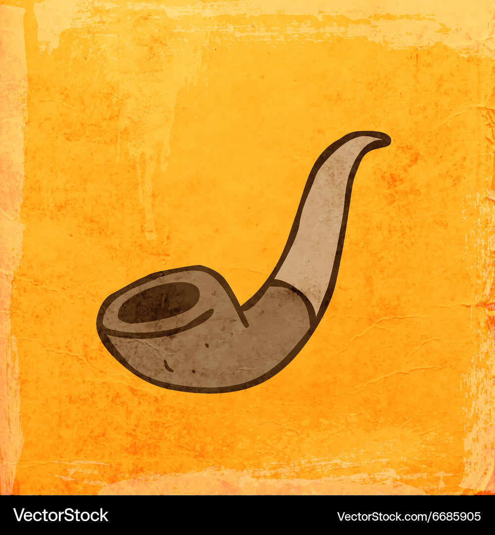Tobacco pipe cartoon Royalty Free Vector Image