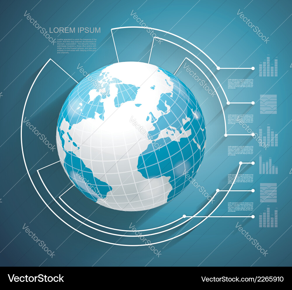 Business world concept modern design template Vector Image