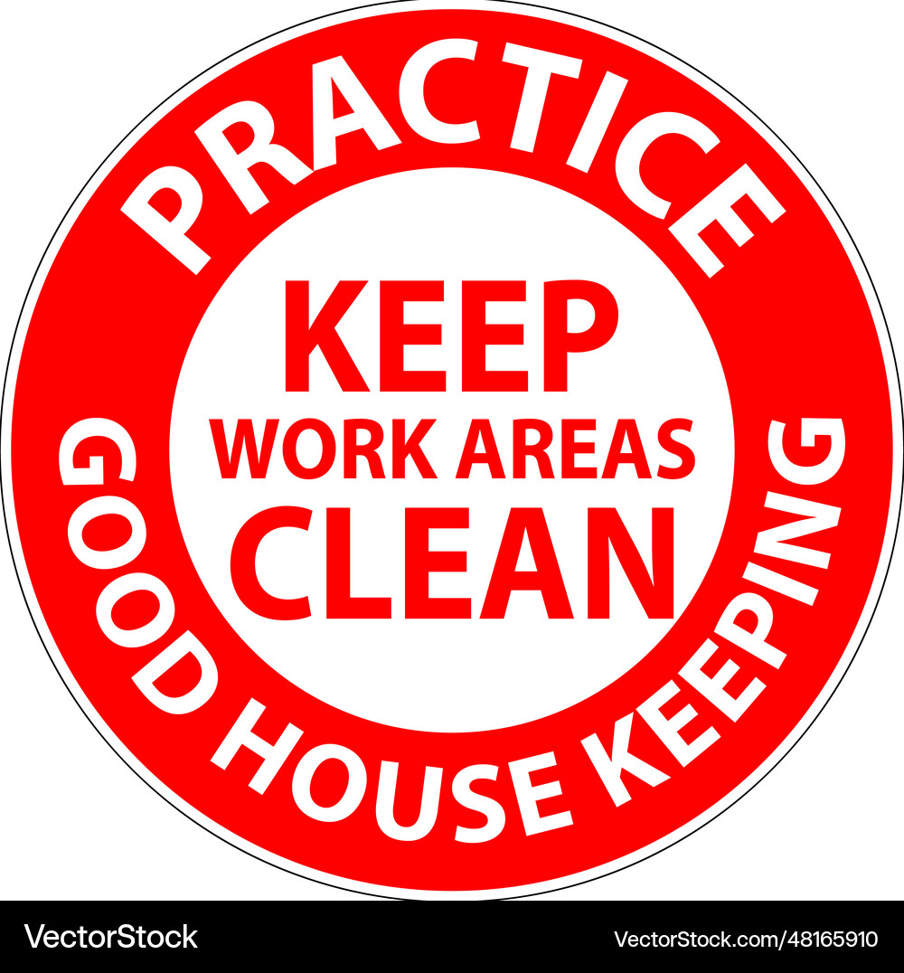 Floor sign practice good housekeeping Royalty Free Vector