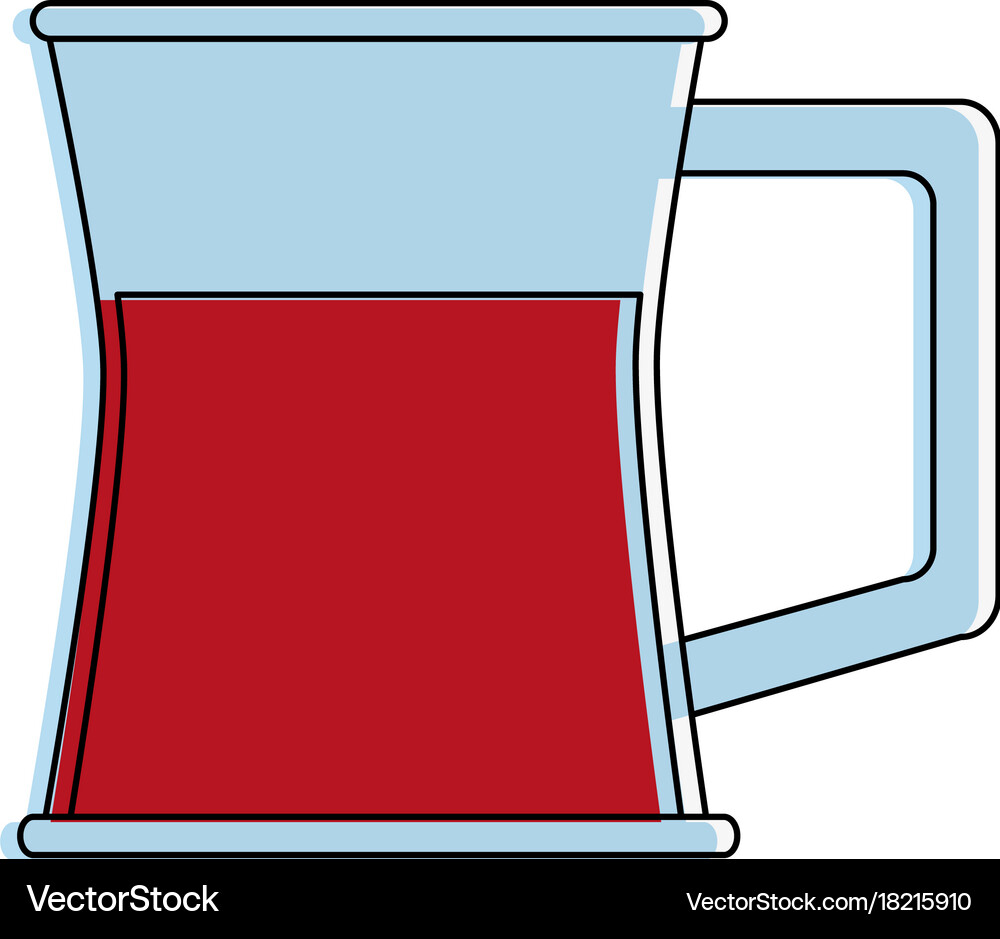 Fruit juice in glass cup icon image Royalty Free Vector