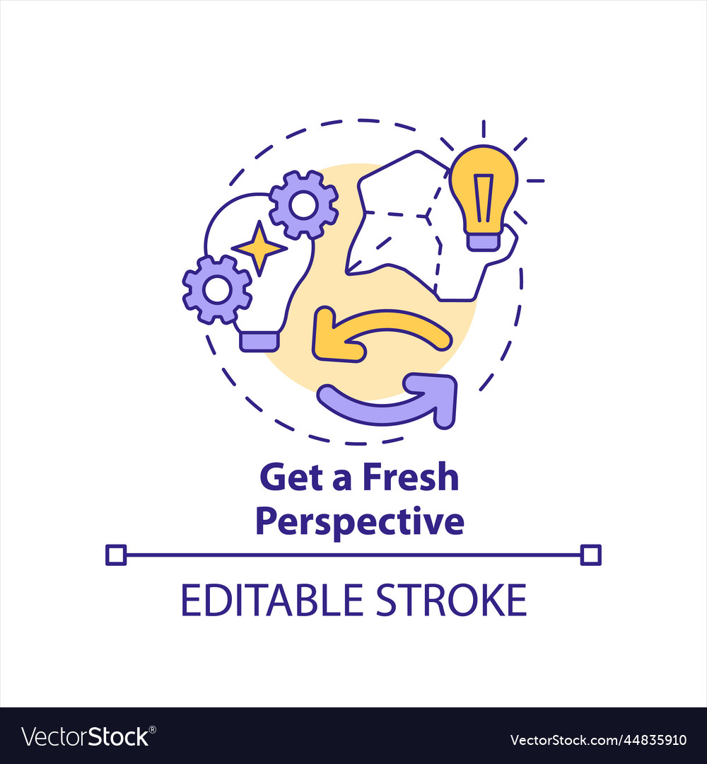 Get fresh perspective concept icon Royalty Free Vector Image Get fresh perspective concept icon Royalty Free Vector Image