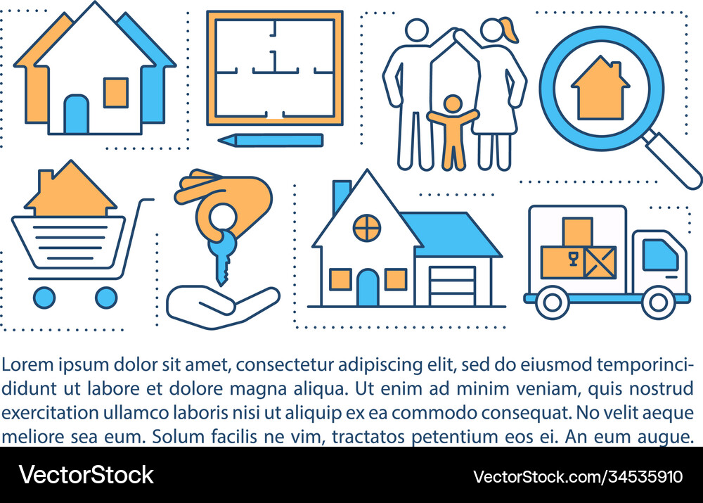 House hunting concept icon with text Royalty Free Vector