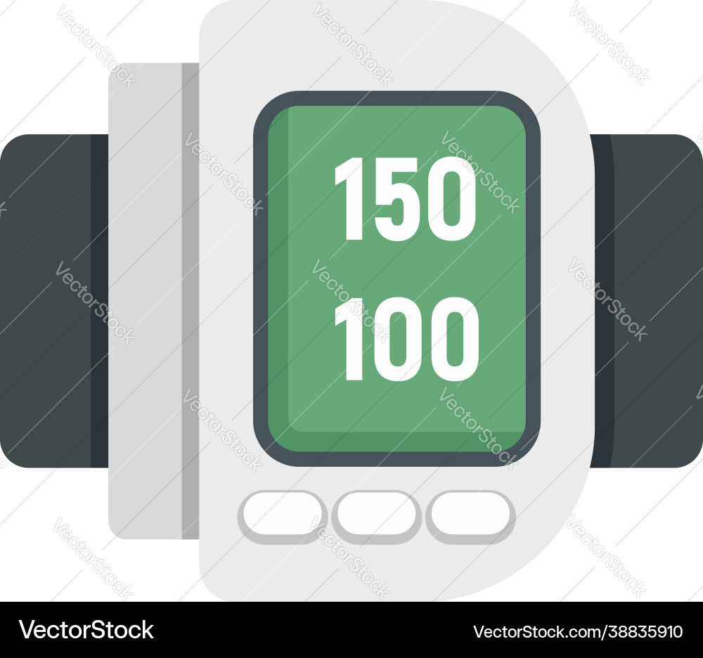Human digital arterial pressure icon flat isolated