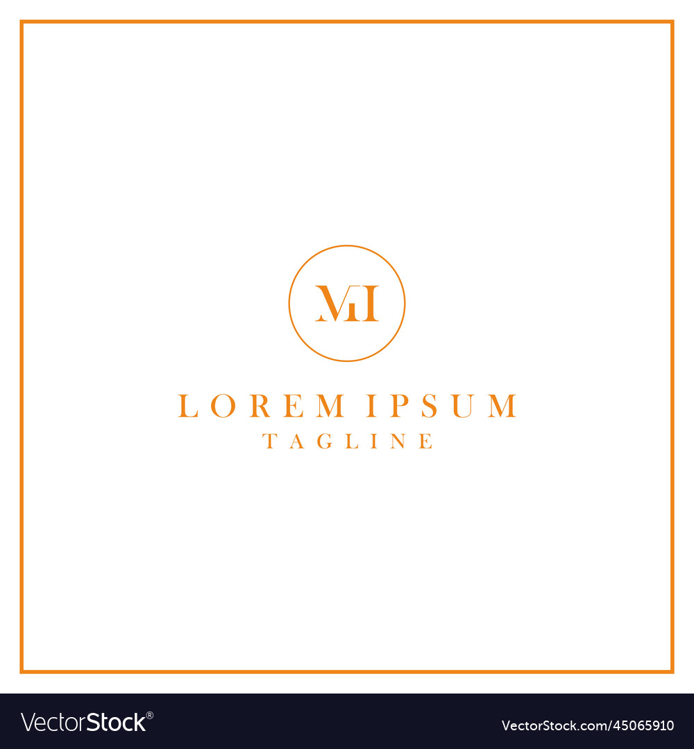 Mi circle logo Royalty Free Vector Image - VectorStock