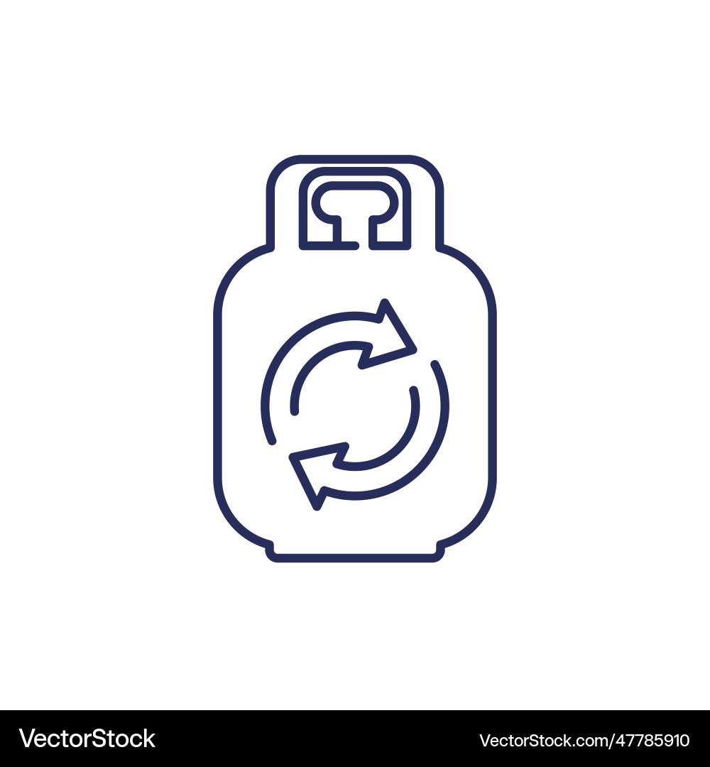 Refill gas tank icon line Royalty Free Vector Image