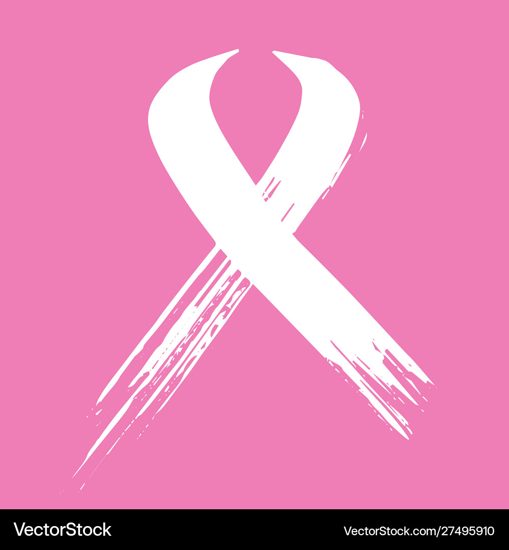 Ribbon loop breast cancer awareness icon Vector Image