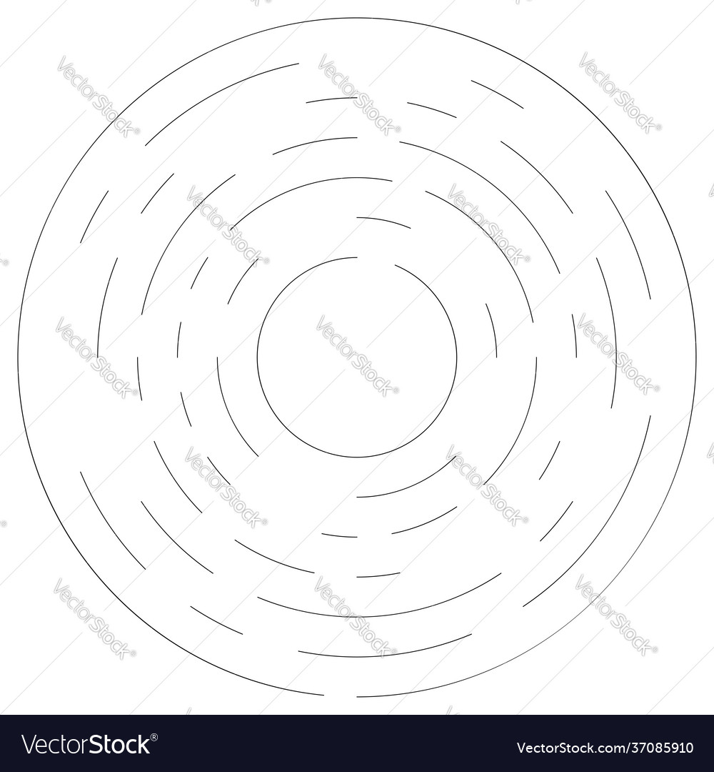 Segmented circular concentric circle element Vector Image
