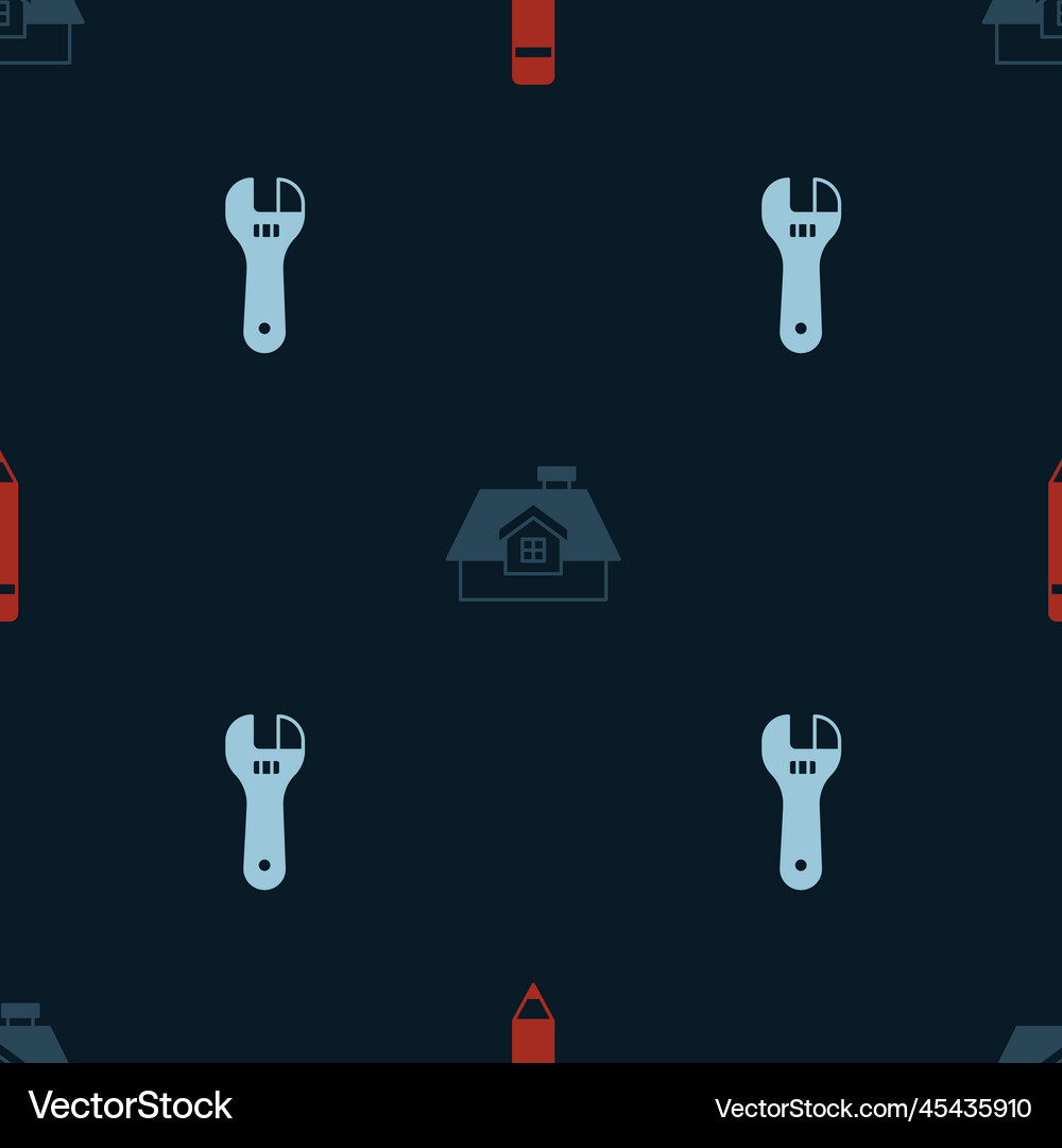 Set pencil with eraser house and adjustable Vector Image