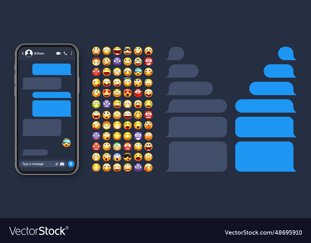 Smartphone messaging app user interface Royalty Free Vector Smartphone messaging app user interface Royalty Free Vector