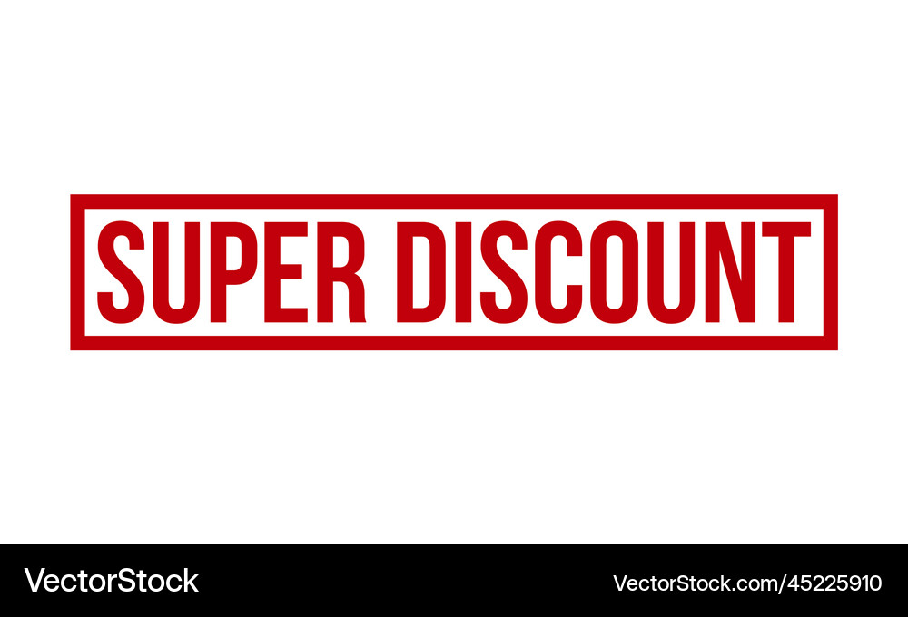Super discount rubber stamp seal Royalty Free Vector Image