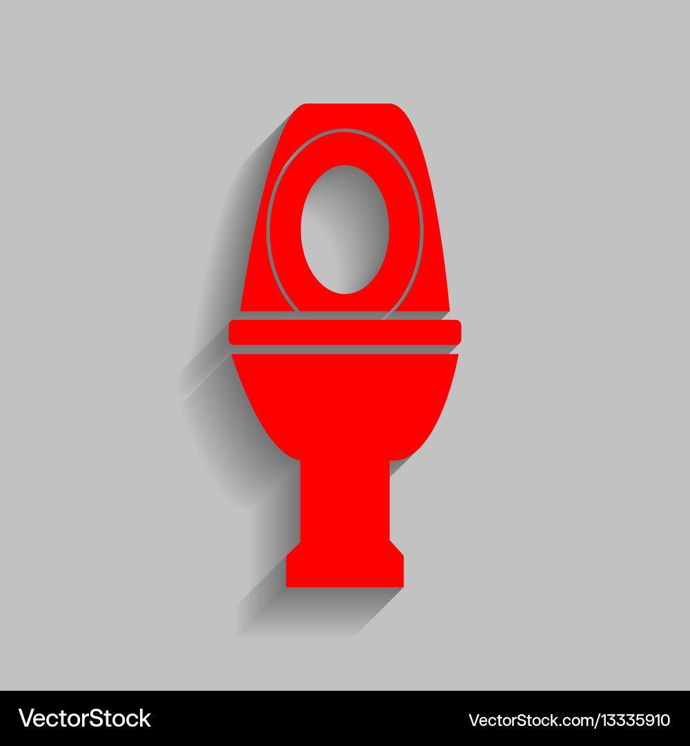 Toilet sign red icon Royalty Free Vector Image