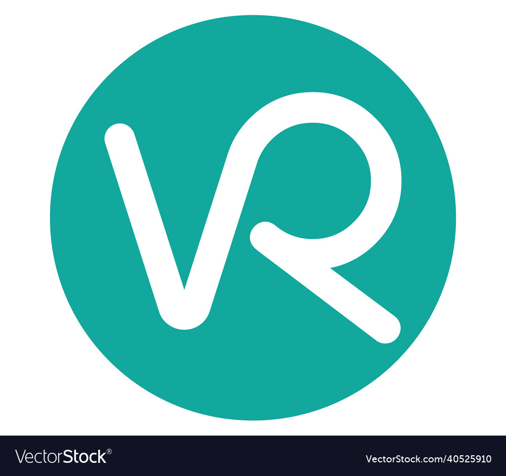 Vr logo Royalty Free Vector Image - VectorStock