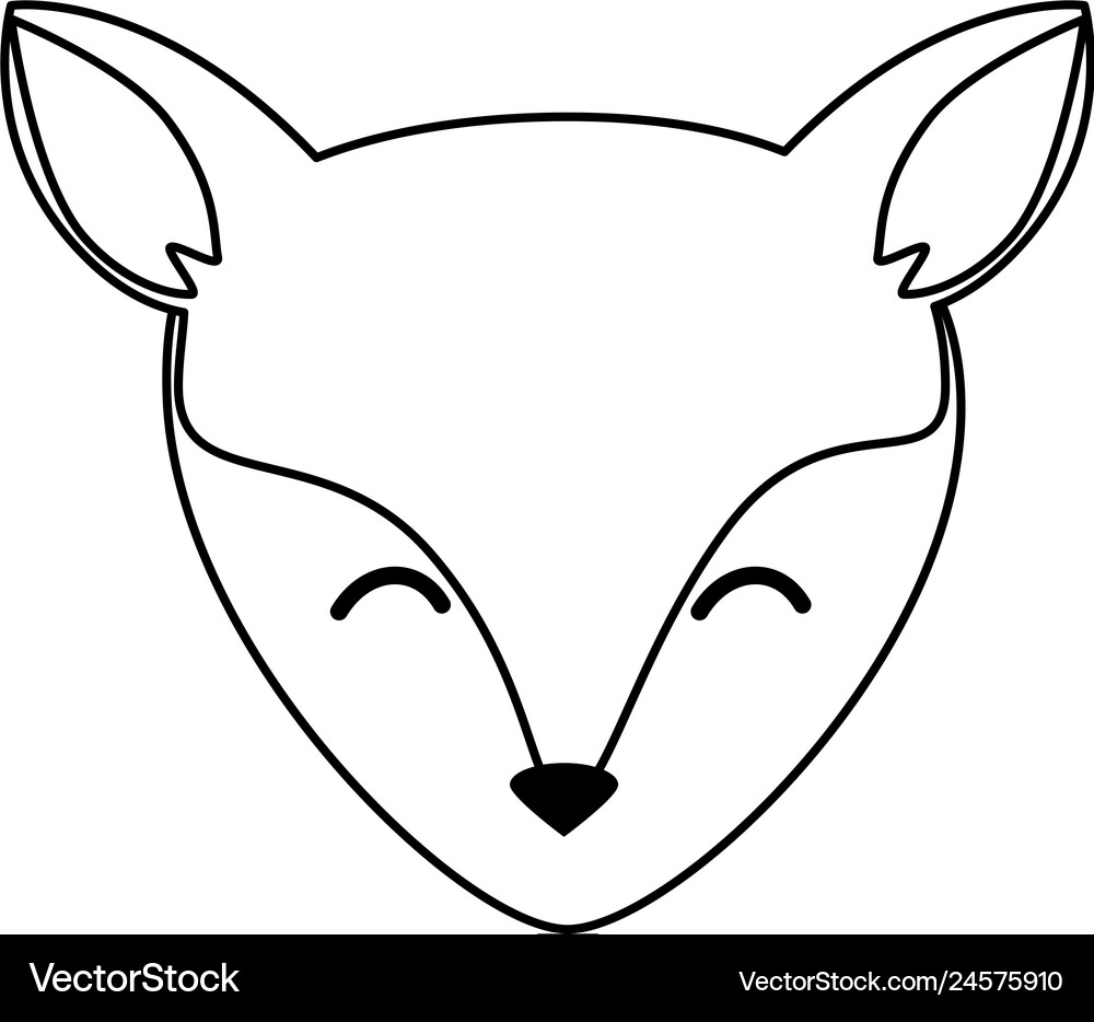 Wild canadian fox head Royalty Free Vector Image