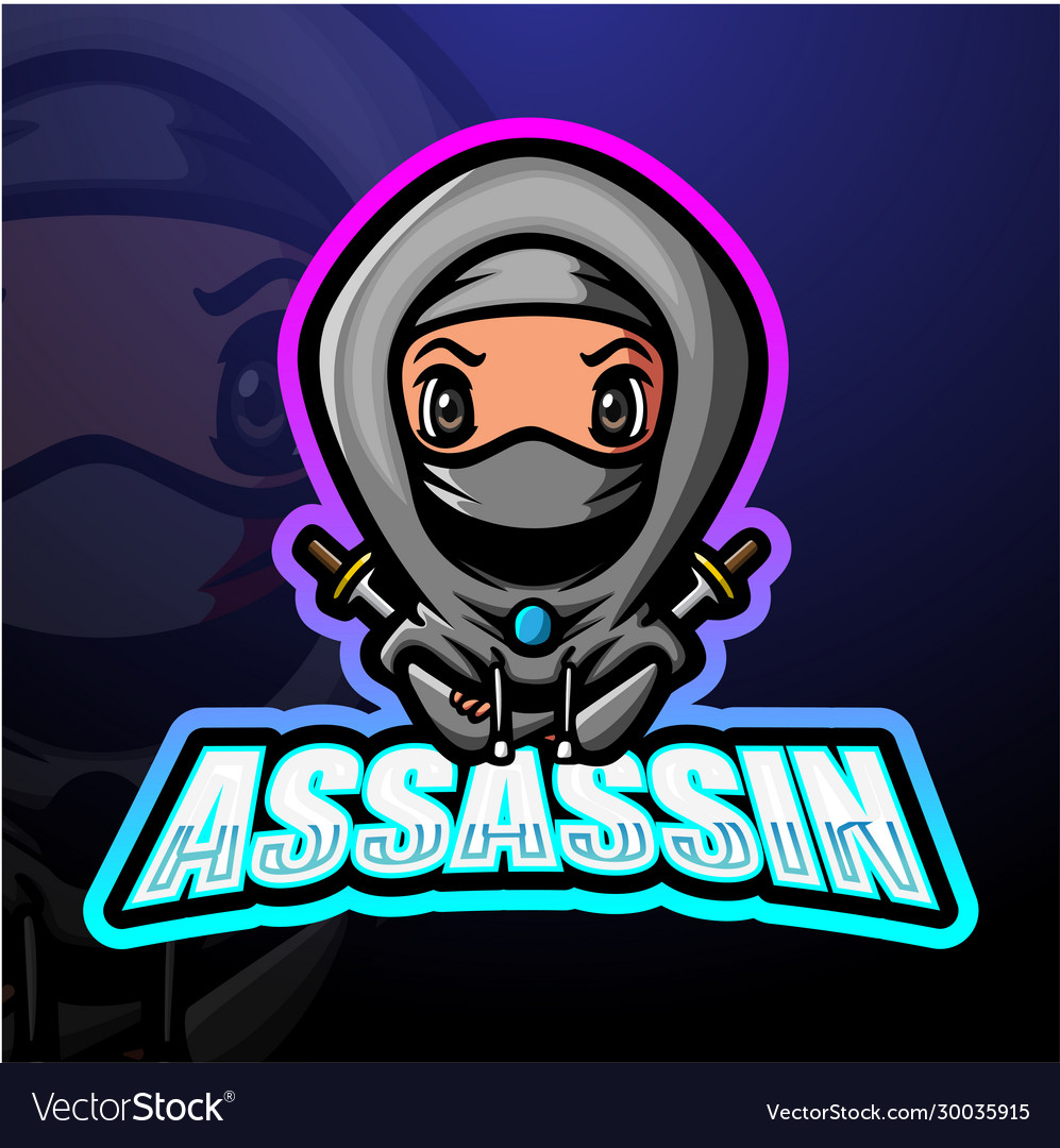 Assassin Mascot Esport Logo Design Royalty Free Vector Image