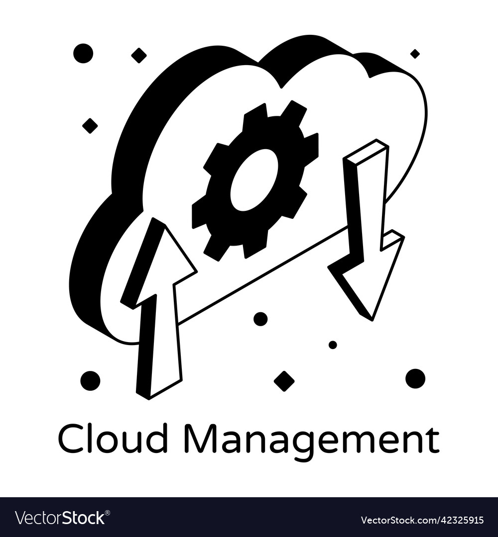 Cloud management Royalty Free Vector Image - VectorStock