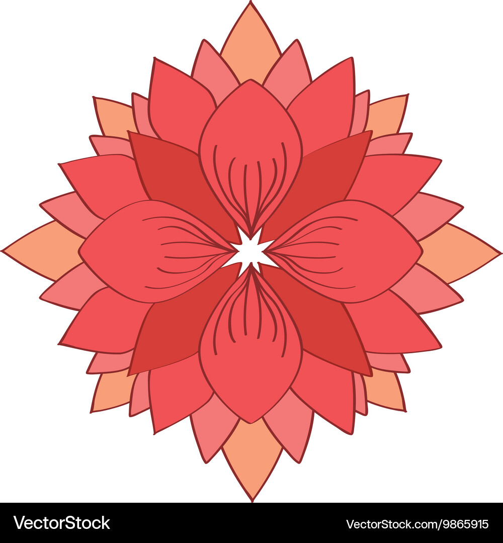 Flower floral nature icon Royalty Free Vector Image