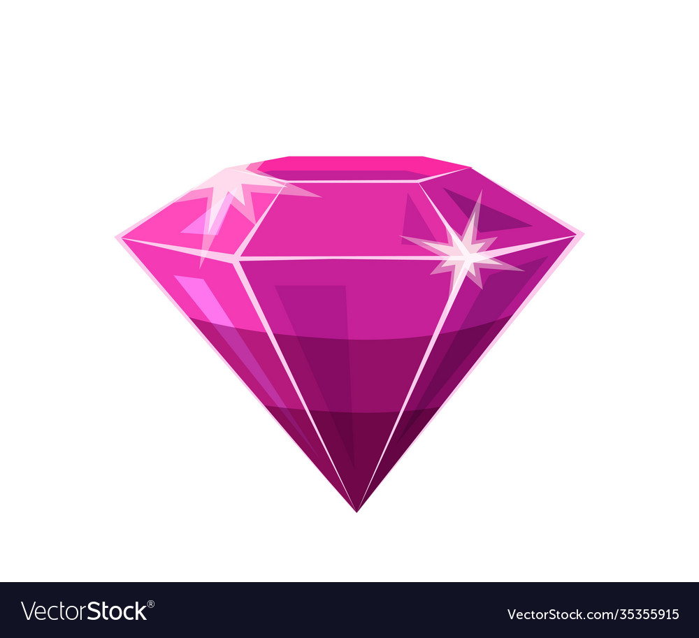 Gemstone isolated on white background Royalty Free Vector