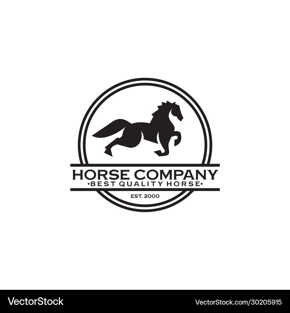Horse icon logo design template Royalty Free Vector Image