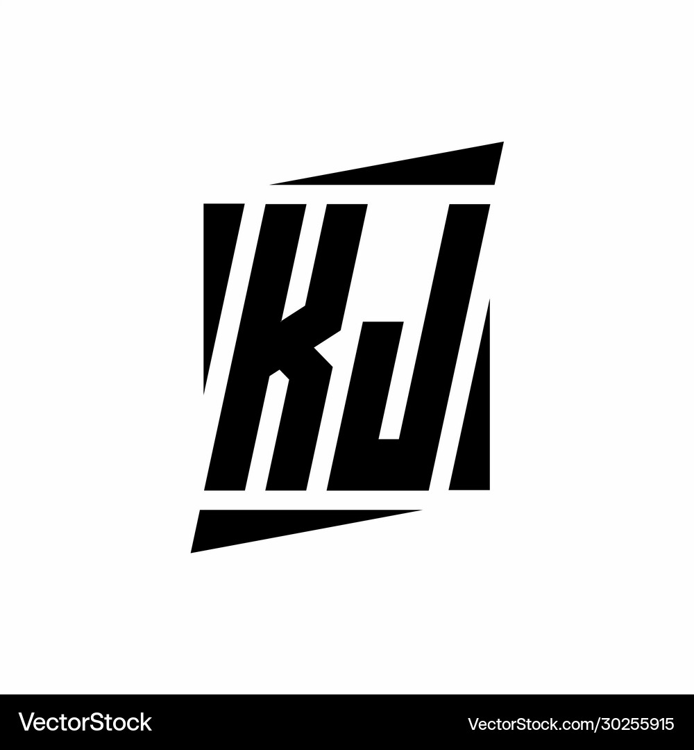 Kj logo monogram with modern style concept design Vector Image