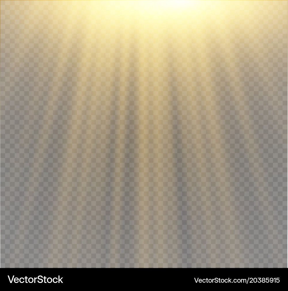 Light flare special effect with rays of Royalty Free Vector