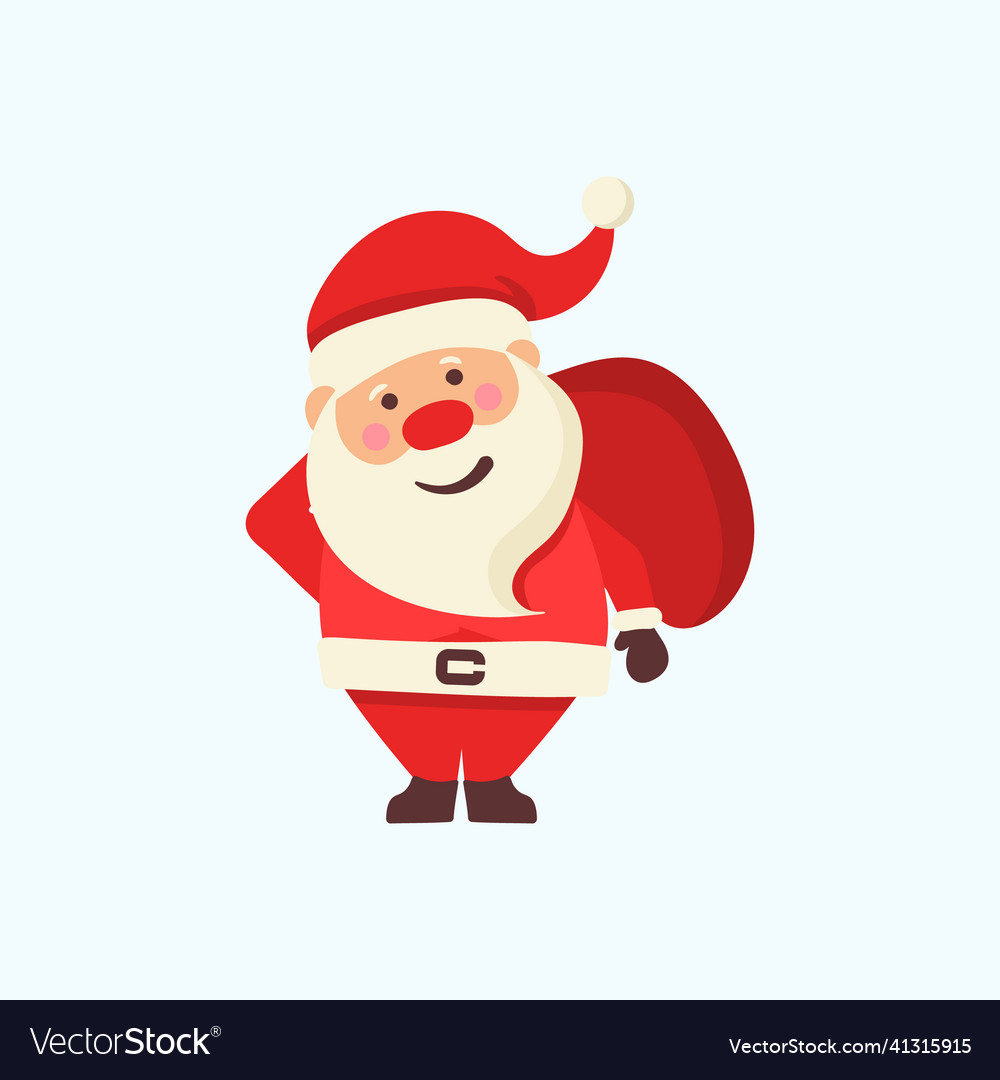 Set santa claus christmas and new year character Vector Image