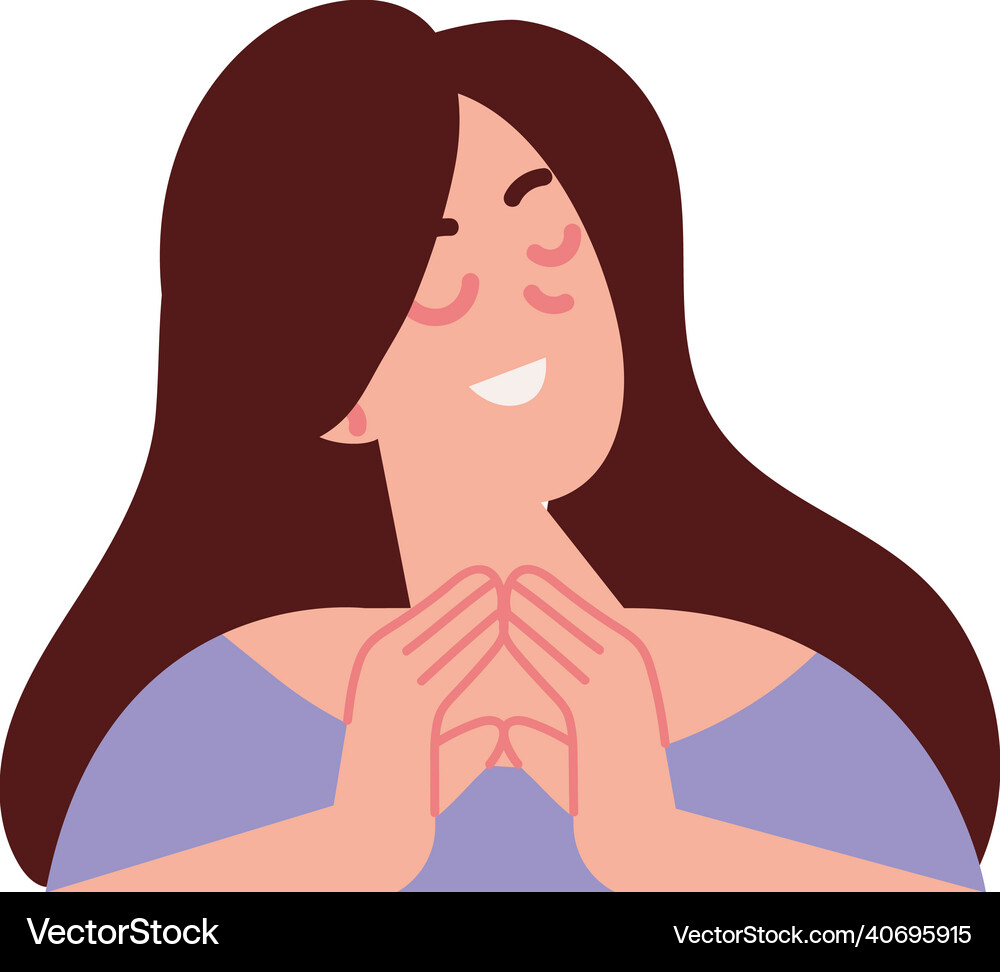 Smiling young woman Royalty Free Vector Image - VectorStock