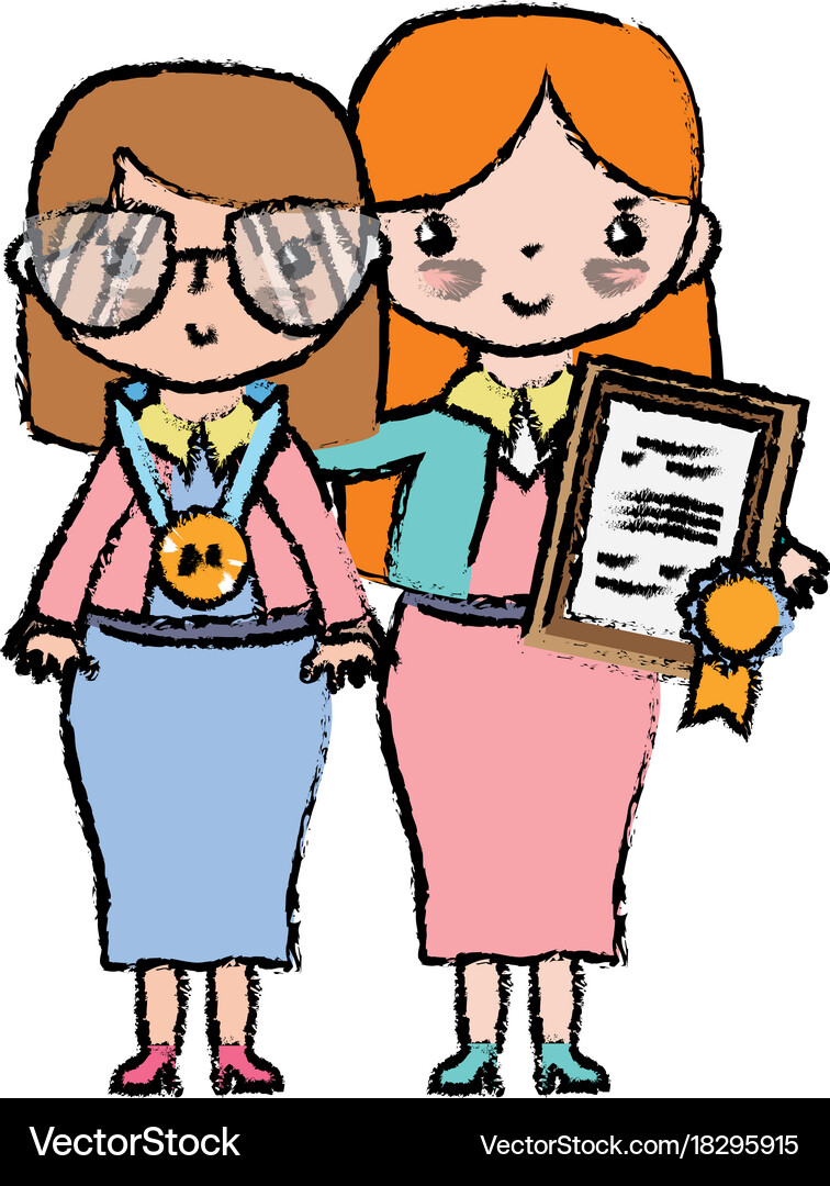 Teacher with student to class education lesson Vector Image