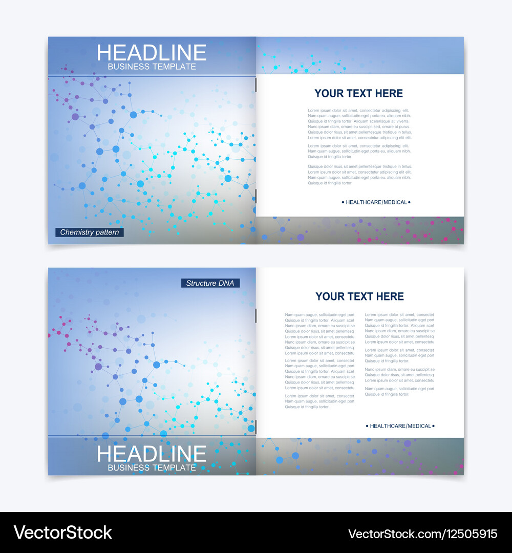 Templates for square brochure leaflet cover Vector Image