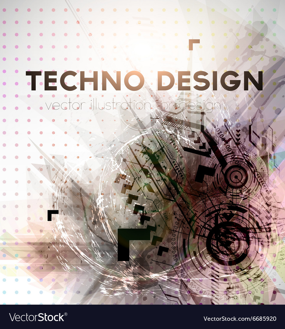 Abstract techno background Royalty Free Vector Image