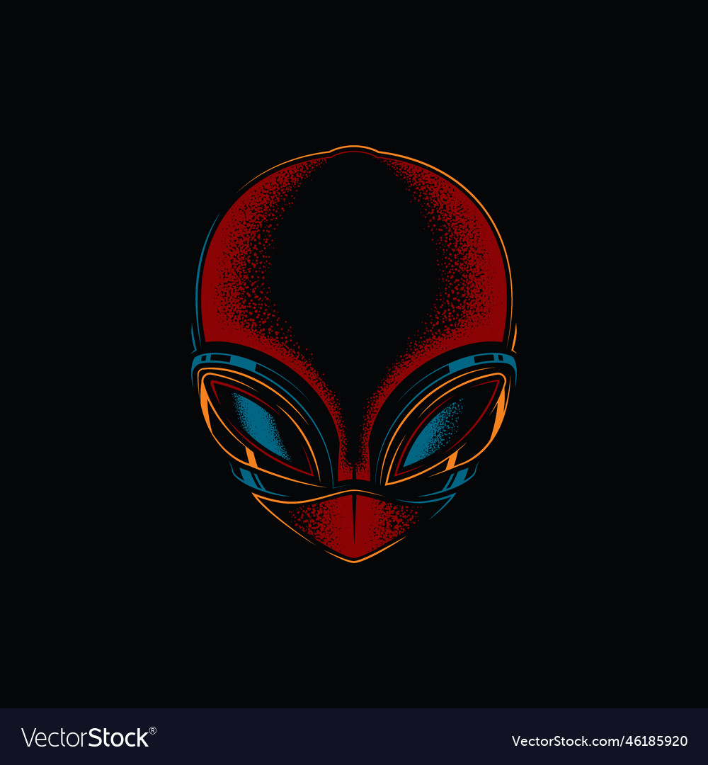 Alien head Royalty Free Vector Image - VectorStock