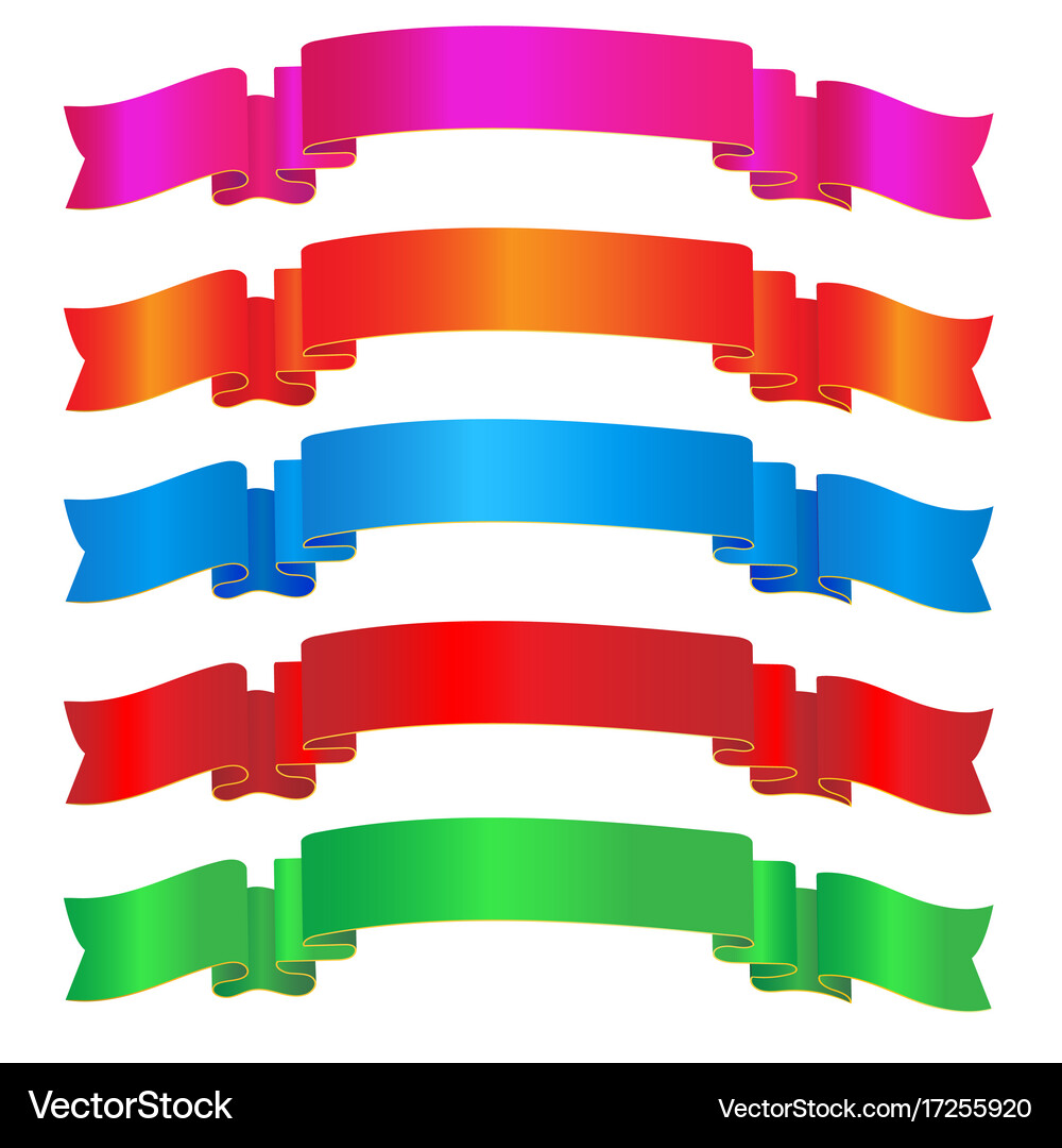 Colorful sparkling ribbon Royalty Free Vector Image