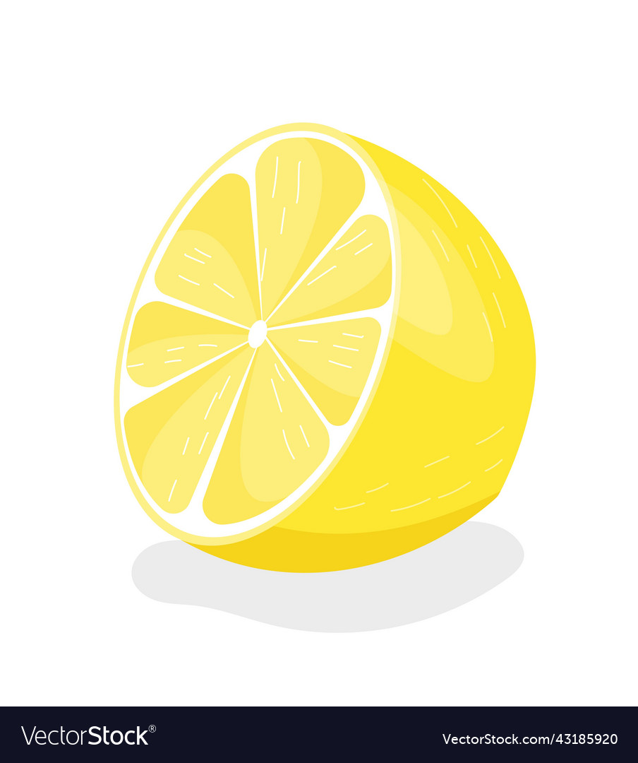 Half lemon icon Royalty Free Vector Image - VectorStock