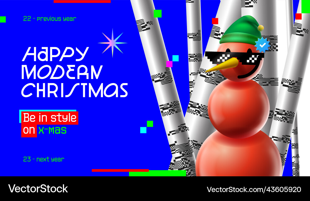 Happy modern christmas design abstract xmas web Vector Image