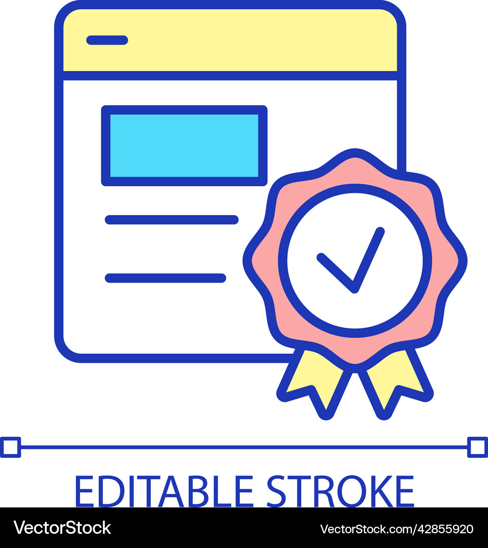 High quality website content rgb color icon Vector Image