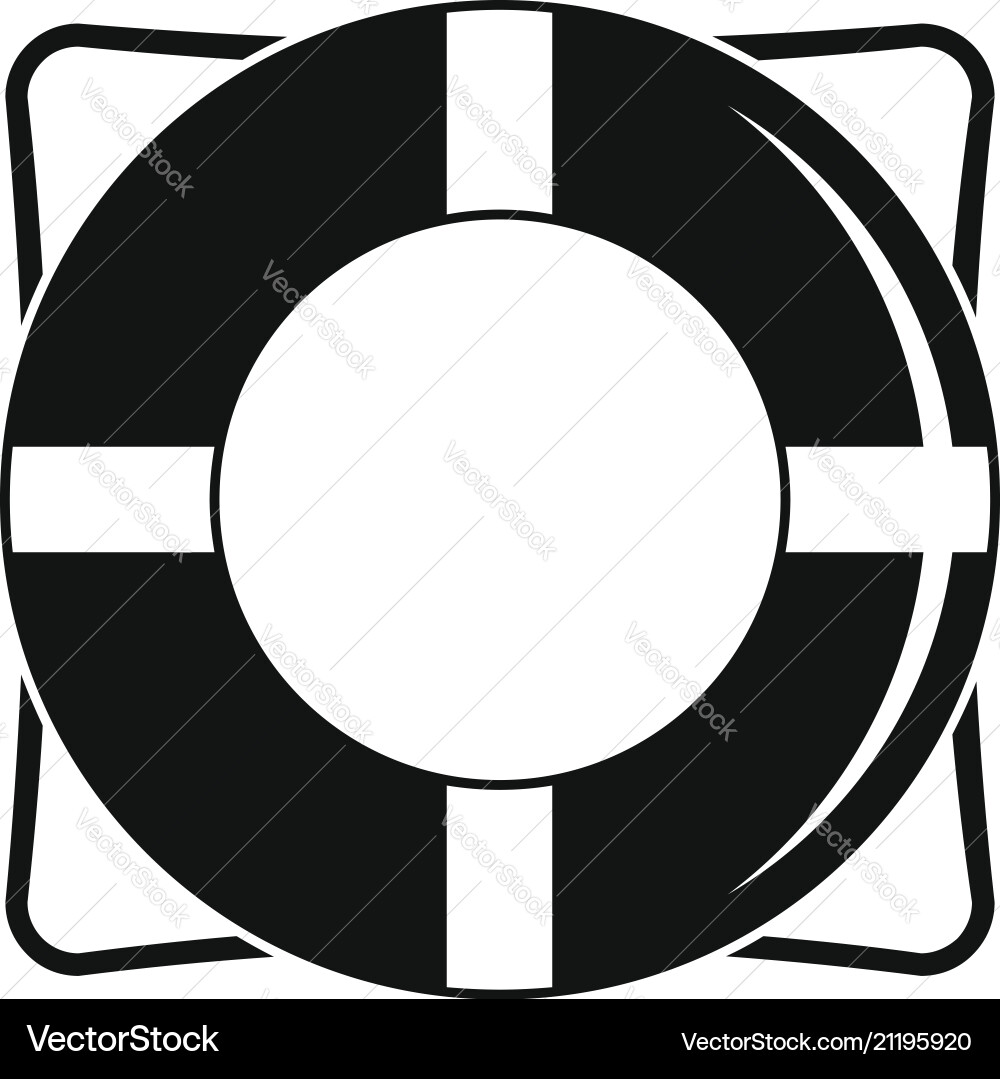 Life buoy icon simple style Royalty Free Vector Image