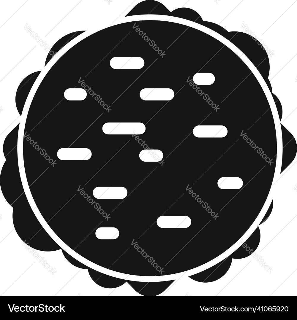 Lunch burger icon simple food dinner Royalty Free Vector