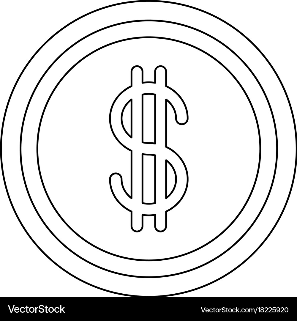 Money coin icon Royalty Free Vector Image - VectorStock