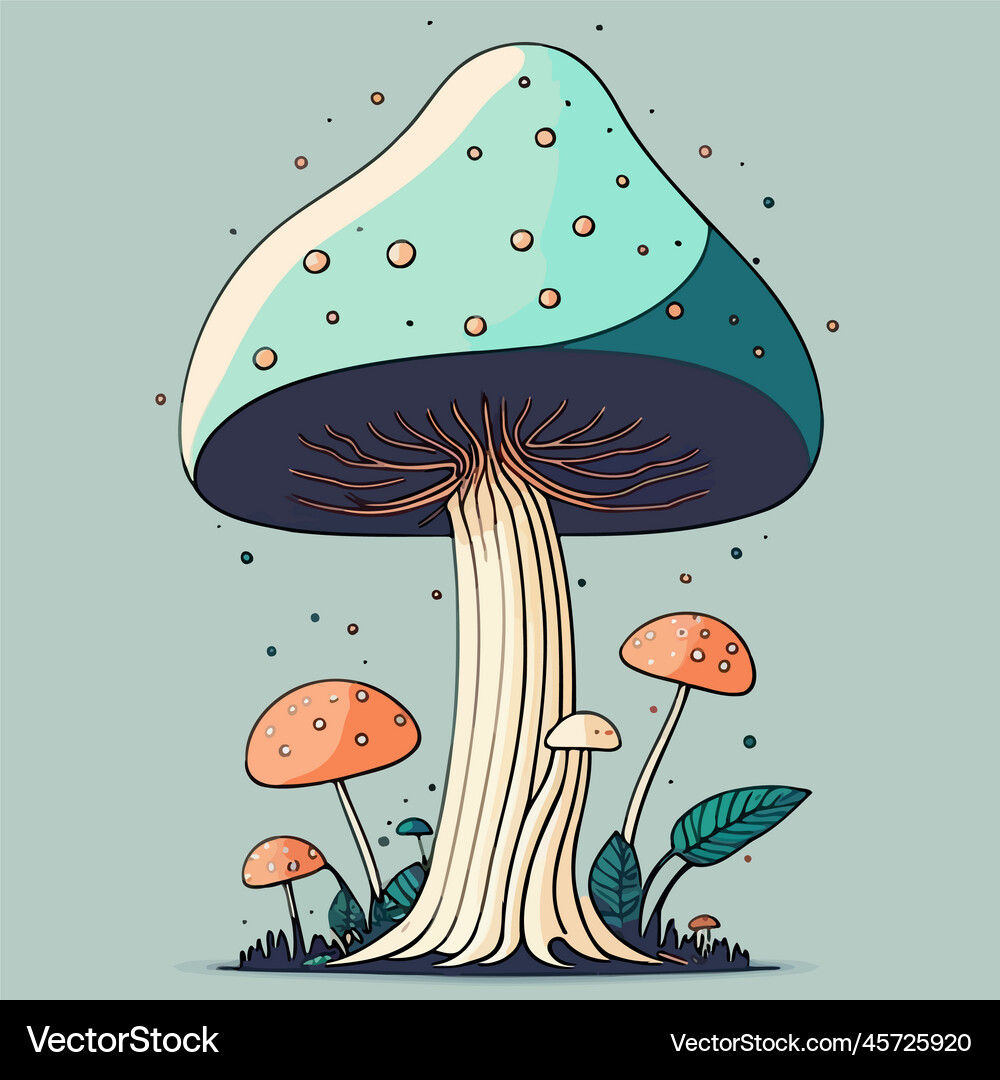 Mushroom fungus Royalty Free Vector Image - VectorStock