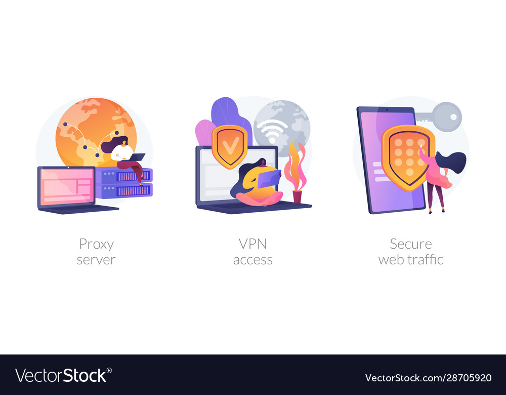 Secure Internet Access Concept Metaphors Vector Image