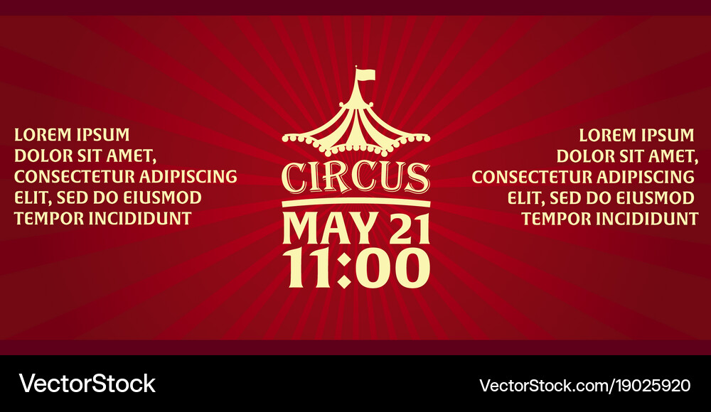Set circus banner ticket amazing show Royalty Free Vector