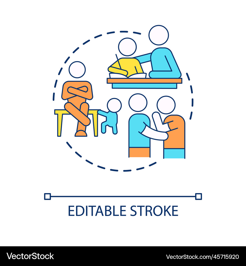 Show support to your child concept icon Royalty Free Vector