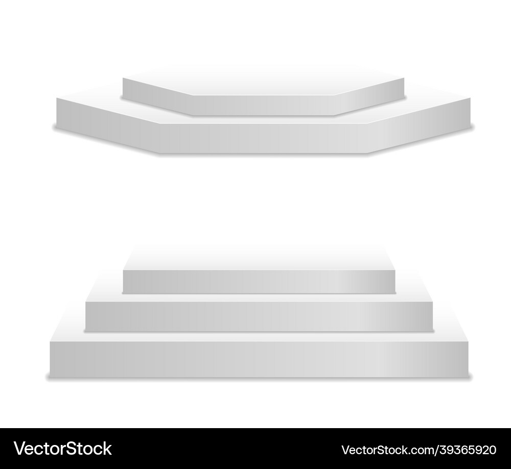 White podium or platform for award ceremony Vector Image