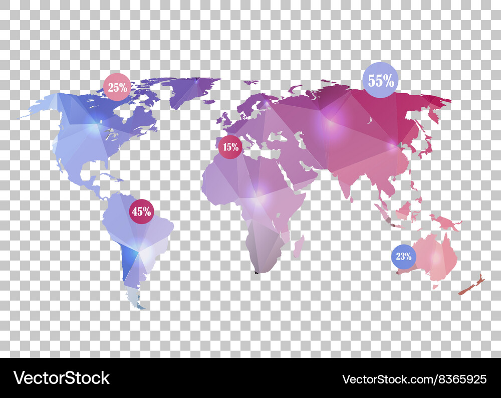 Abstract creative concept map of the world Vector Image