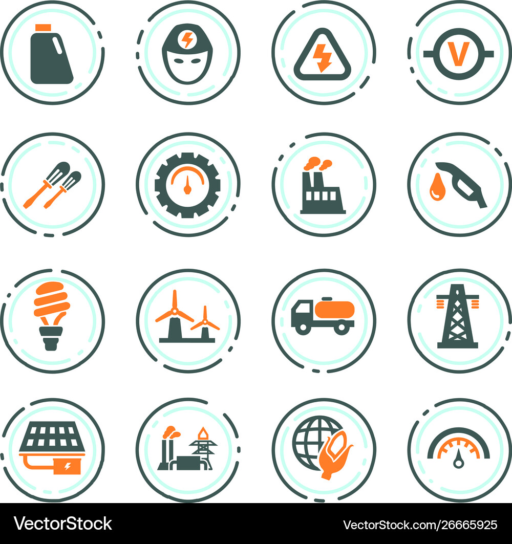Alternative energy icons set Royalty Free Vector Image
